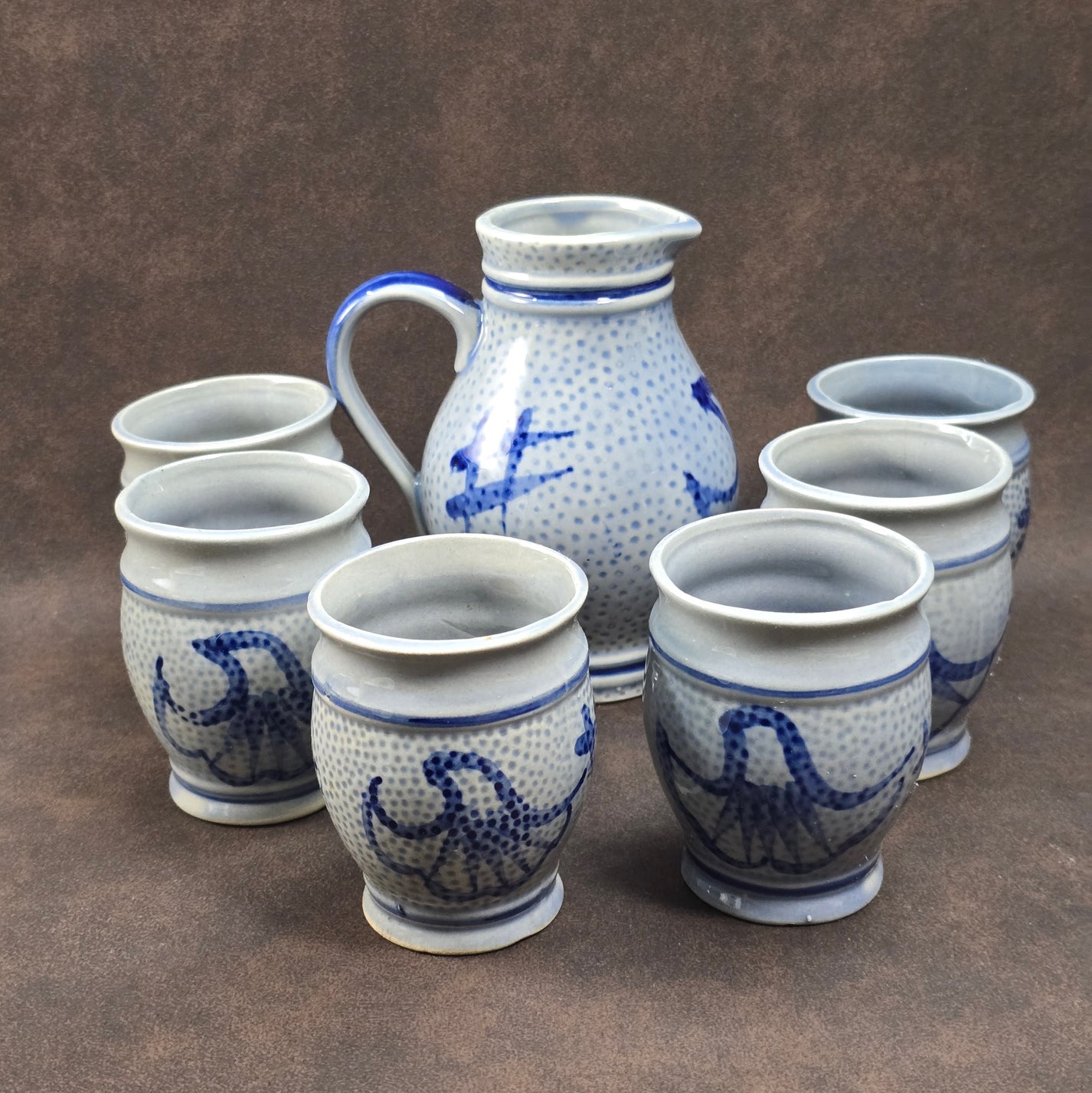 Vintage Bembel Set mit Bechern – Westerwald Steinzeug 60er/70er ...